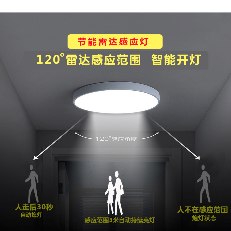 LED radar induction ceiling lamp corridor stairs balcony radar ...