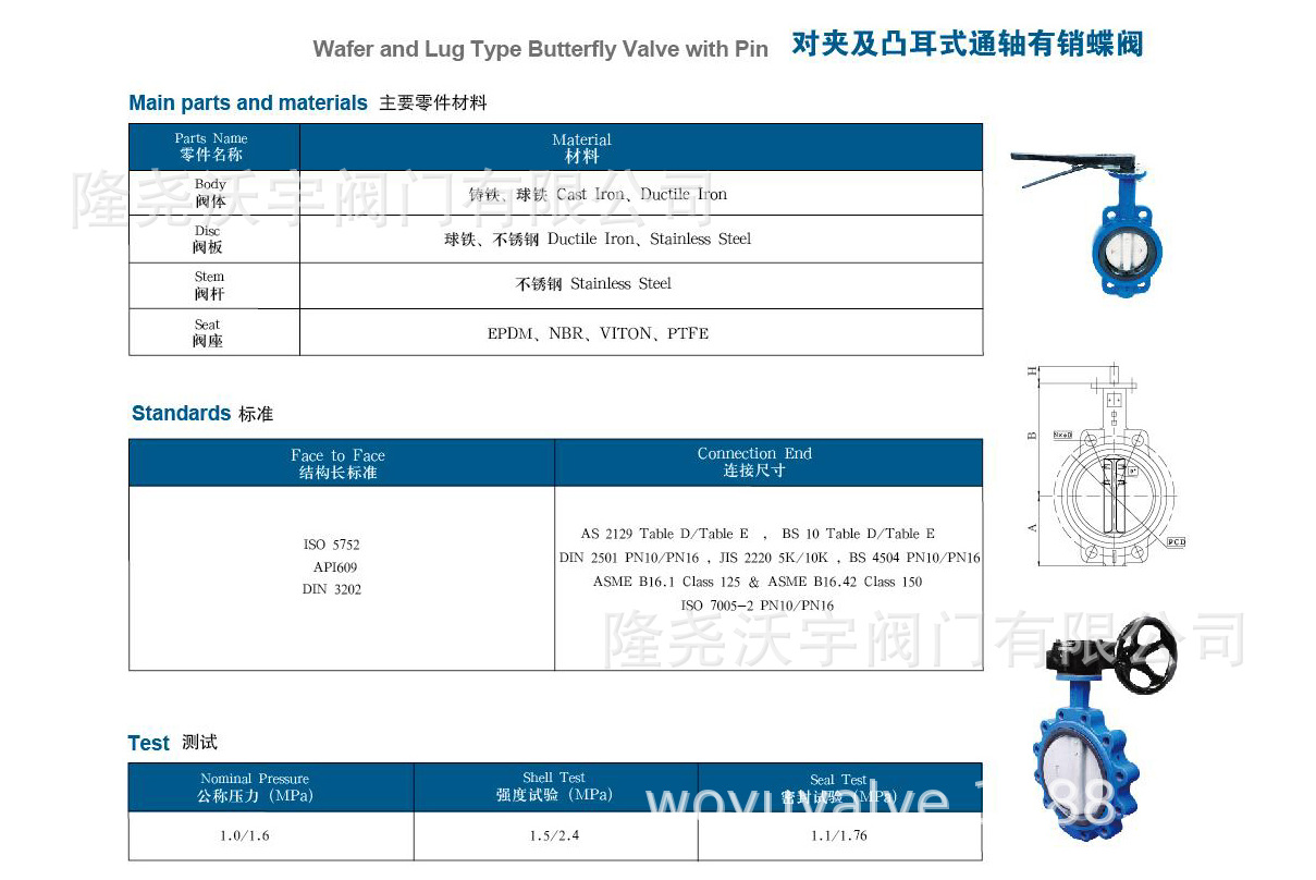 批量销售 D37A1X-16型中线涡轮对夹蝶阀 LT凸耳蝶阀 美标蝶阀-阿里巴巴