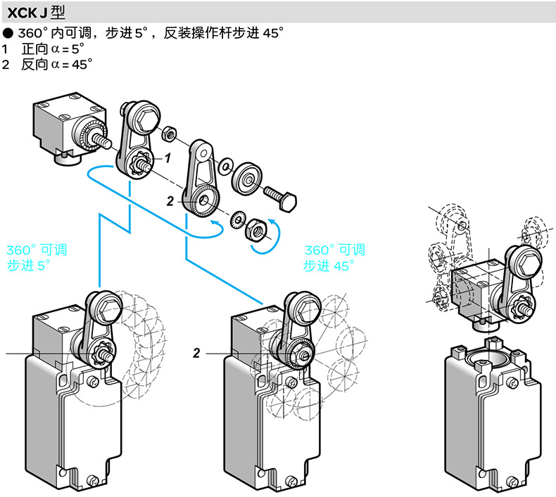 施耐德行程开关限位开关XCKJ ZCKJ1H29C 10543 167 161 108 10559-阿里巴巴