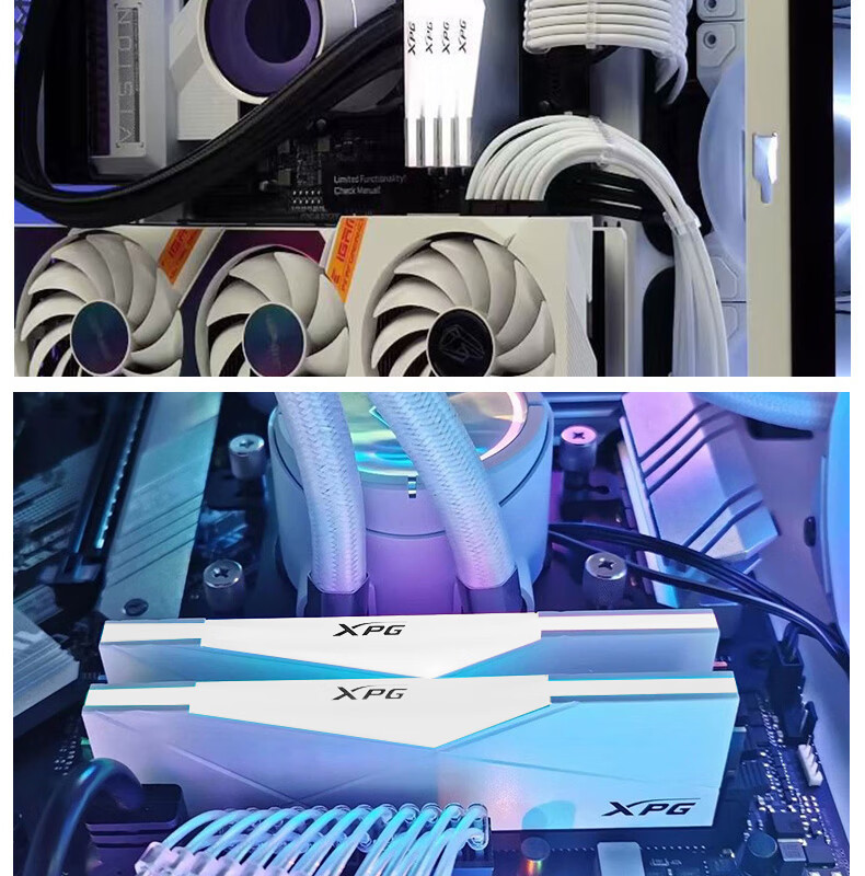 威刚XPG龙耀D50 16/32G(8G*2)套装DDR4灰白电竞RGB灯条内存条适用-阿里巴巴