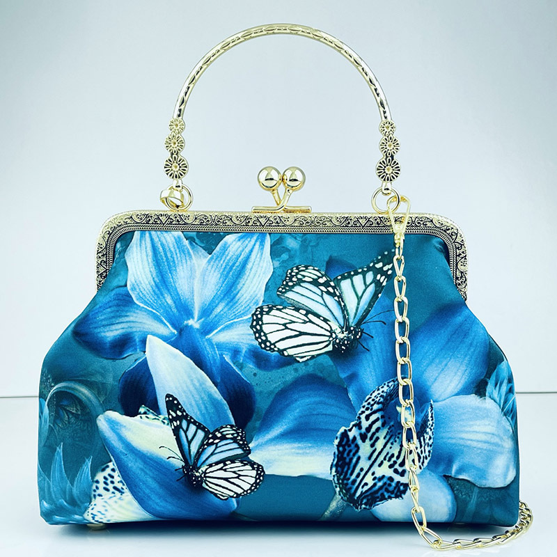 New Chinese cheongsam bag printed female bag restoring ancient ways is ...