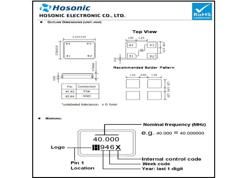 台湾鸿星 Hosonic 贴片晶振 24M 12PF 10PPM 3225 石英晶体谐振器-阿里巴巴