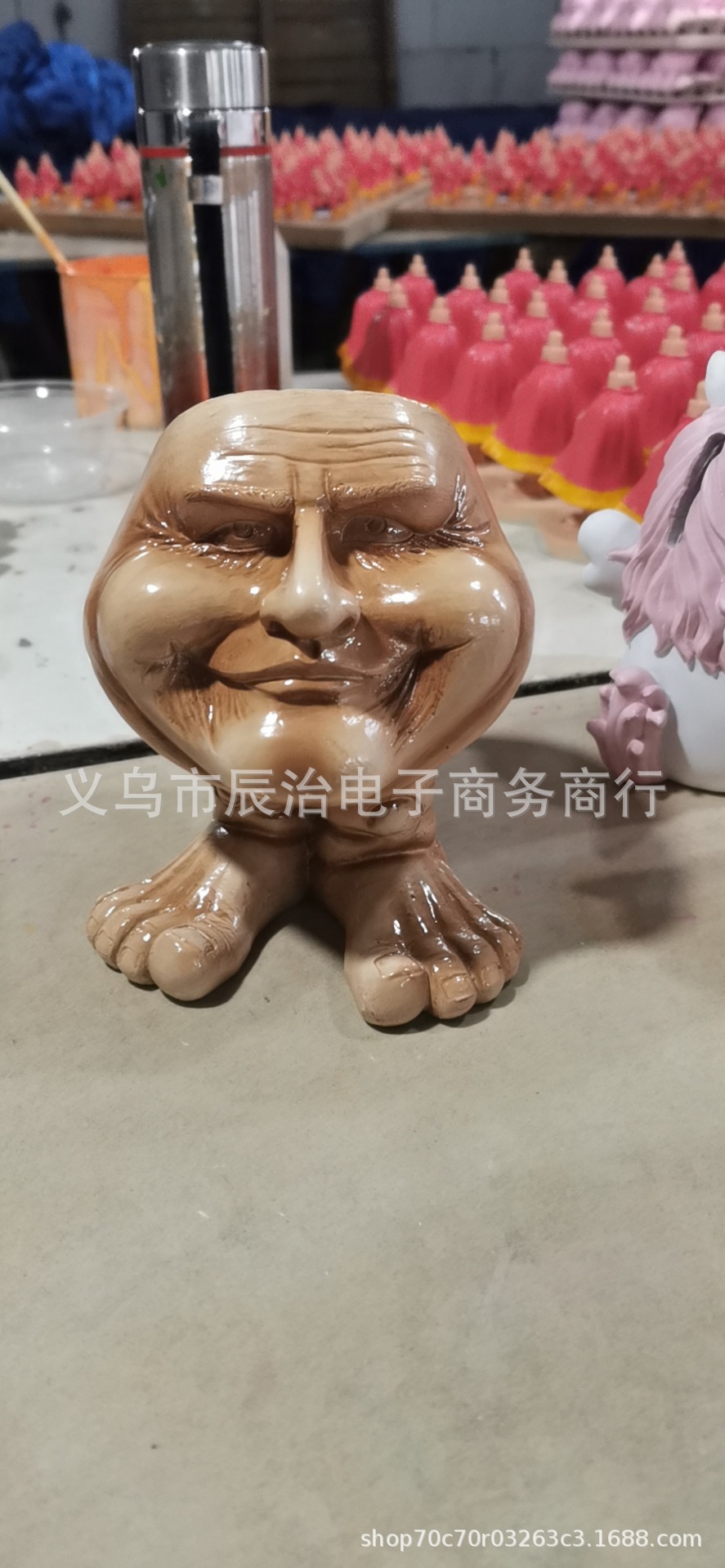 Muggly's The Face Statue Planter滑稽麻瓜脸雕塑搞怪表情花盆-阿里巴巴