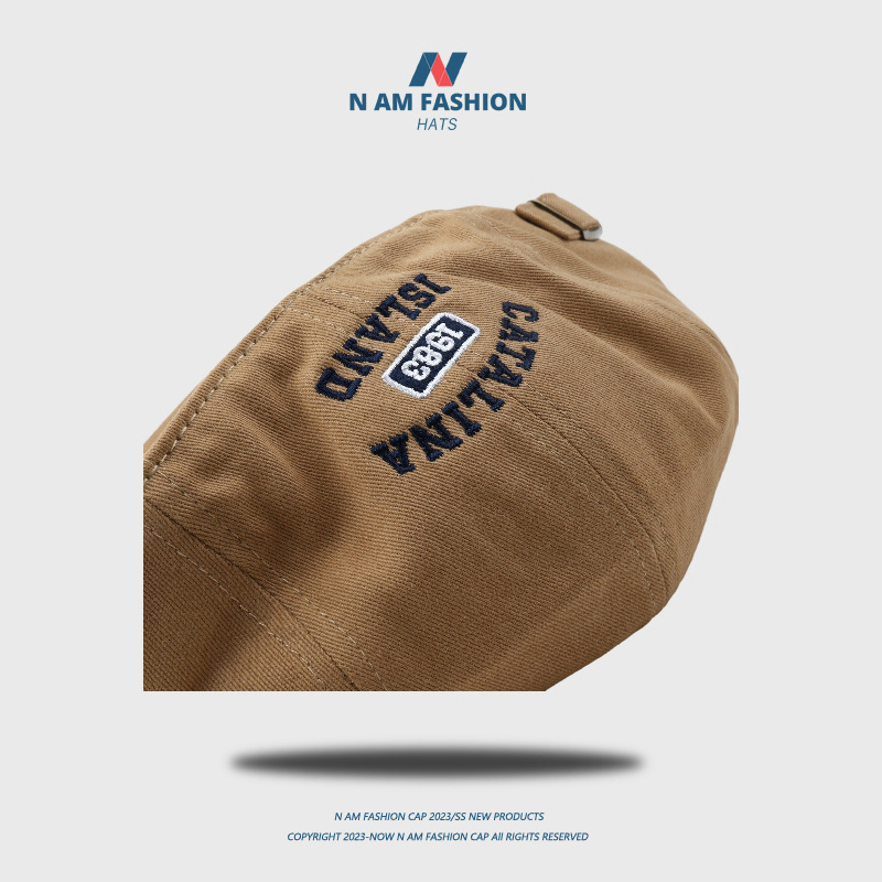 美式简约复古文艺前进帽男女款街头休闲百搭画家帽工装风鸭舌帽潮-阿里巴巴