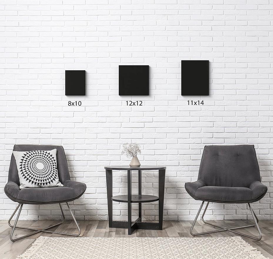 定制280g油画框黑色棉质11*14松木框内框手绘diy方形画布框超大-阿里巴巴