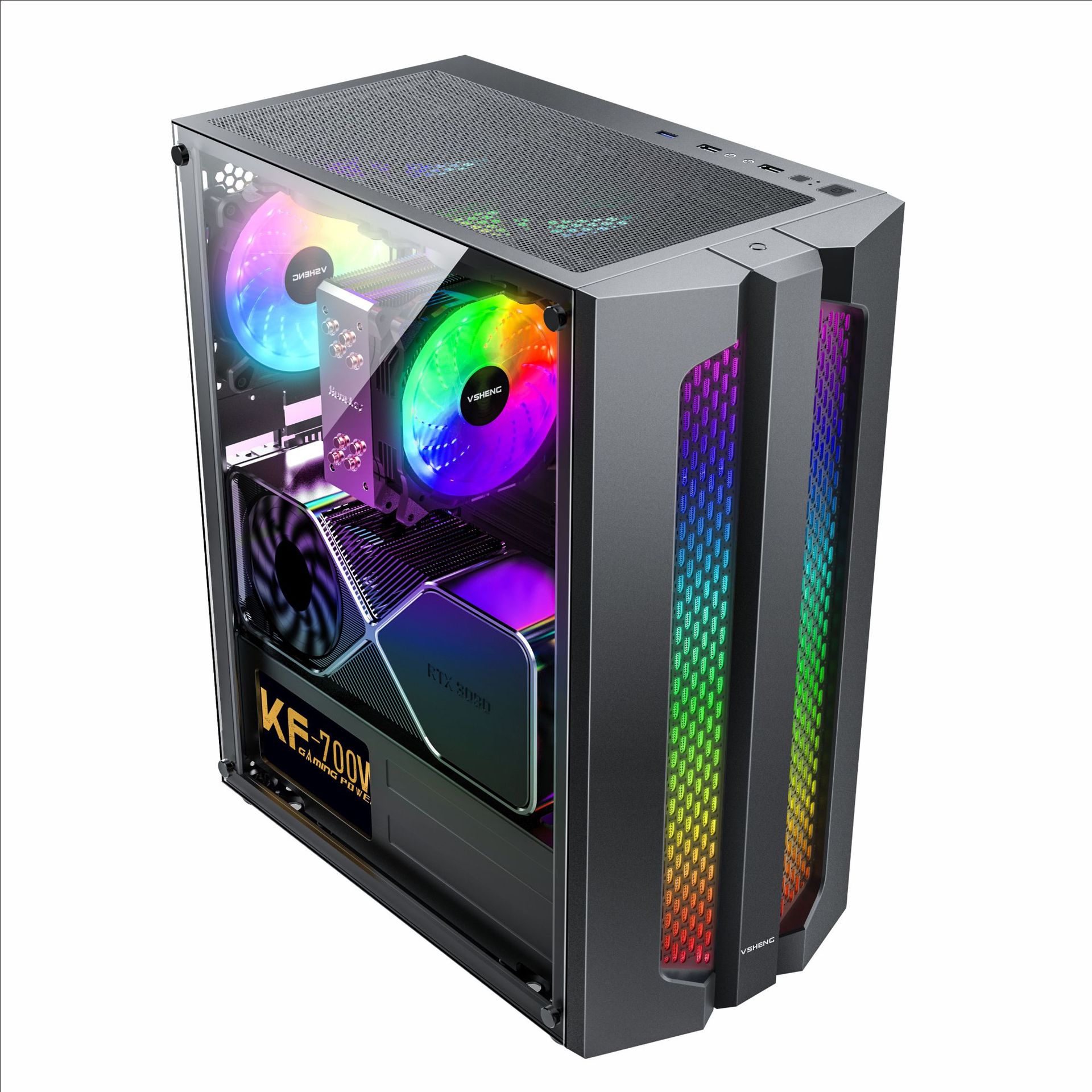 VSHENG威盛双路cpu游戏机箱支持X79X99E-ATX华南金牌双路主板-阿里巴巴