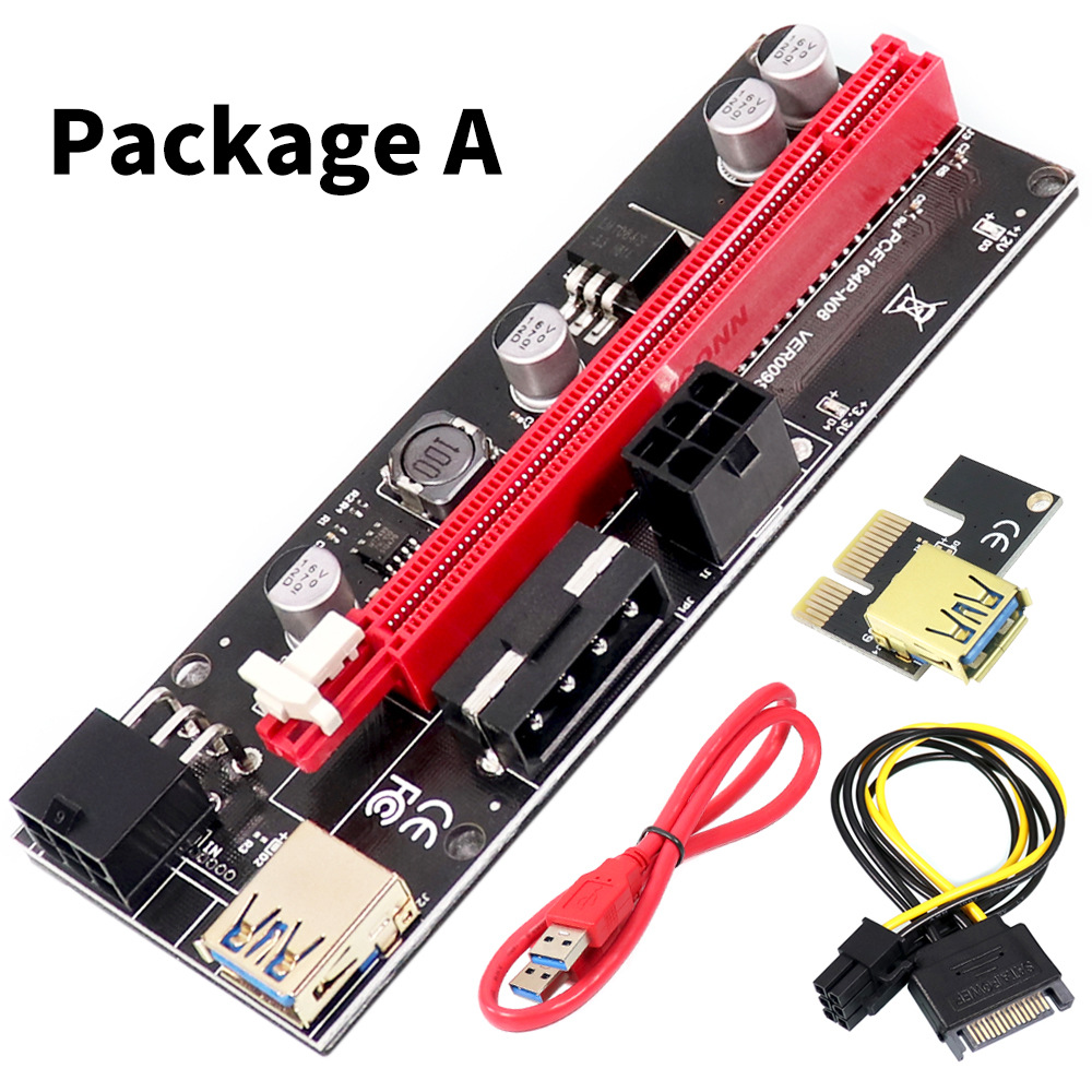 Ver009S PCI-e Graphic card Riser Card PCIe 1X to 16X 0.6m-阿里巴巴