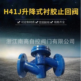 H41J-10C DN250 直通升降式衬胶止回阀 球墨铸铁法兰单向阀-阿里巴巴