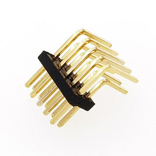 1.27MM间距 排针 90度弯针 直插针2*2/3/4/5/6/7/8/9-40P双排插针-阿里巴巴