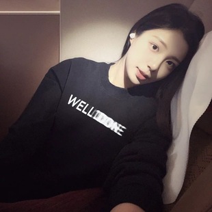 WE11DONE TRACK幻影字母小众潮牌美式加绒宽松男士情侣圆领卫衣-阿里巴巴