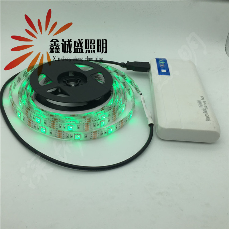 5vLED灯带红绿蓝黄紫白光2835低压电池充电宝USB驱动5v一灯一剪-阿里巴巴