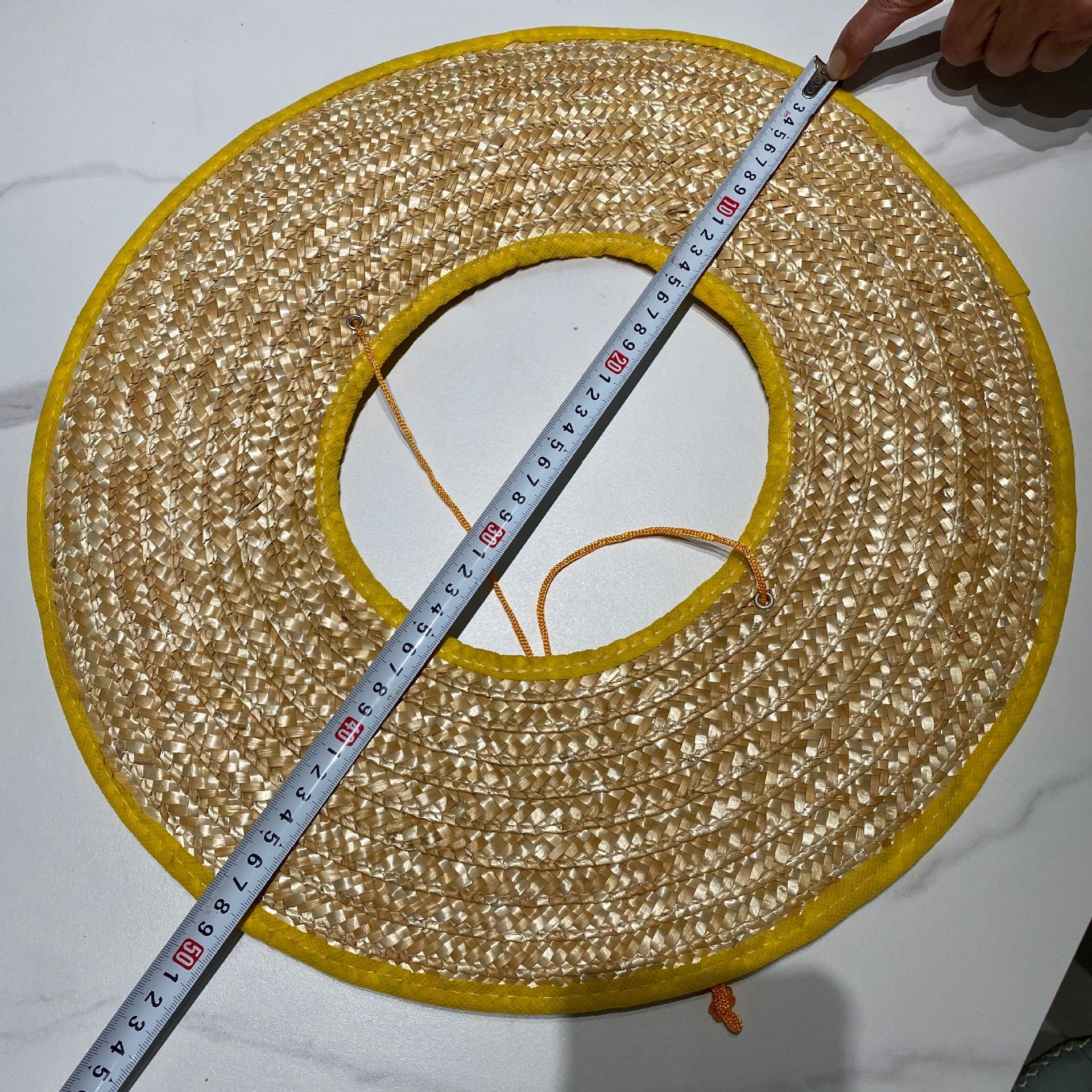 安全帽帽沿大号工地遮阳帽大沿麦杆草编透气大帽檐无顶草帽帽圈-阿里巴巴