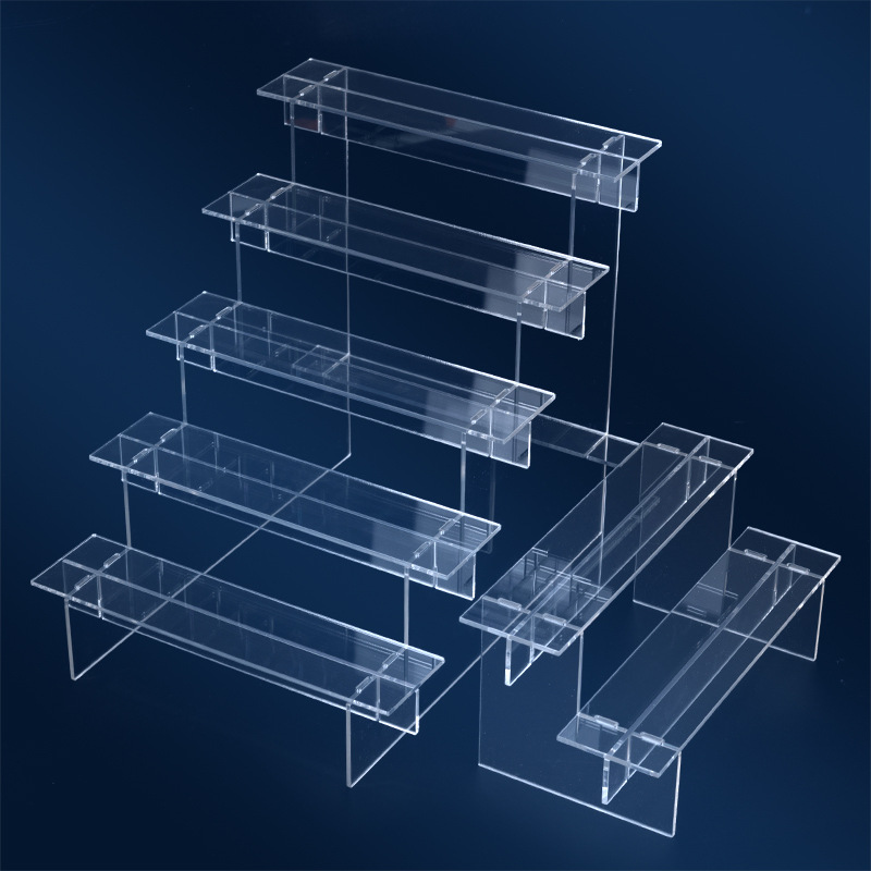 亚克力多层展示架定制盲盒手办透明阶梯摆台置物架收纳陈列架定做-阿里巴巴