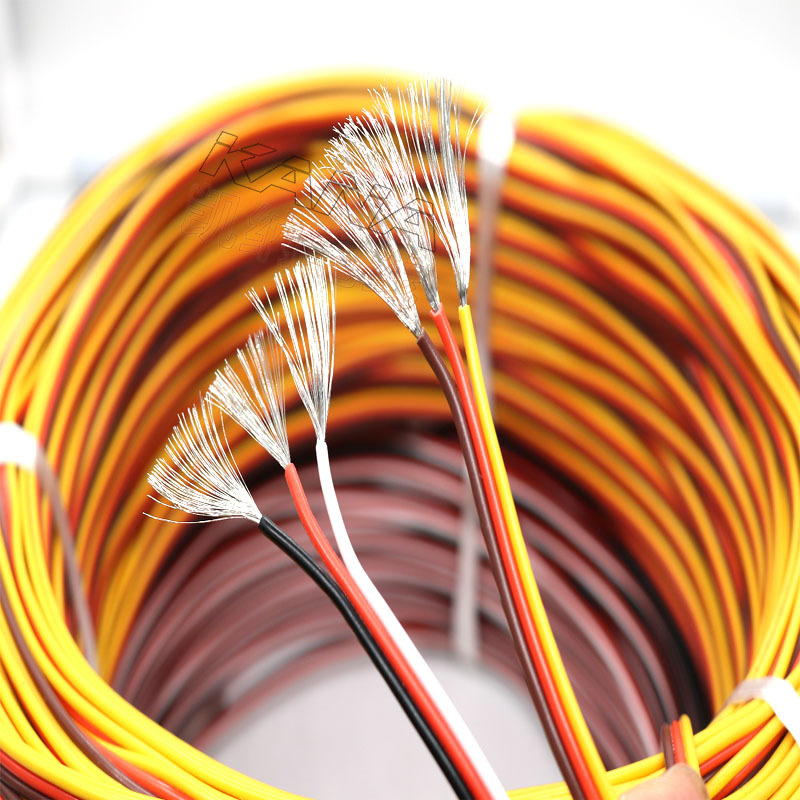 遥控模型3P信号线舵机延长杜邦线黑红白棕红橙60芯22awg舵机线-阿里巴巴