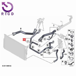 水箱散热器软管 17127596834适用BMWF20 F20N F21 F21N F30 F30N-阿里巴巴