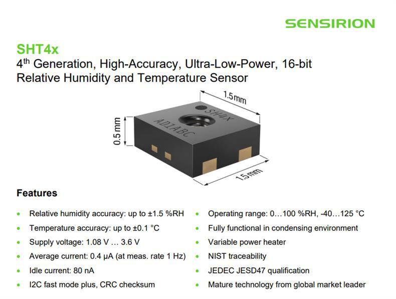 SHT40 原装正品 SHT40-AD1B-R2 DFN-4 温湿度数字传感器IC芯片-阿里巴巴
