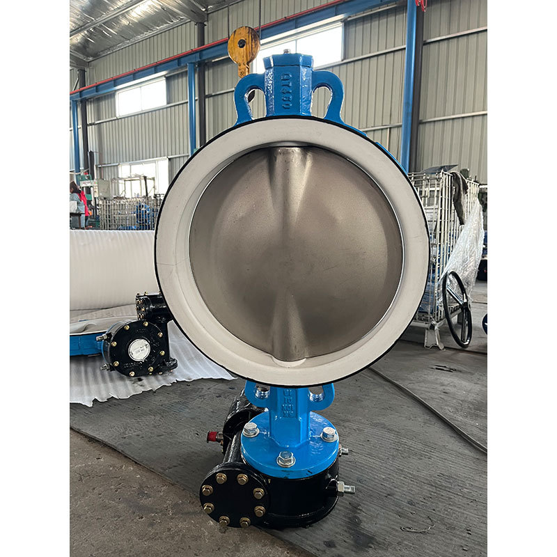 手动涡轮对夹四氟蝶阀 衬四氟304板 软密封 厂家天津D371F -10Q-阿里巴巴