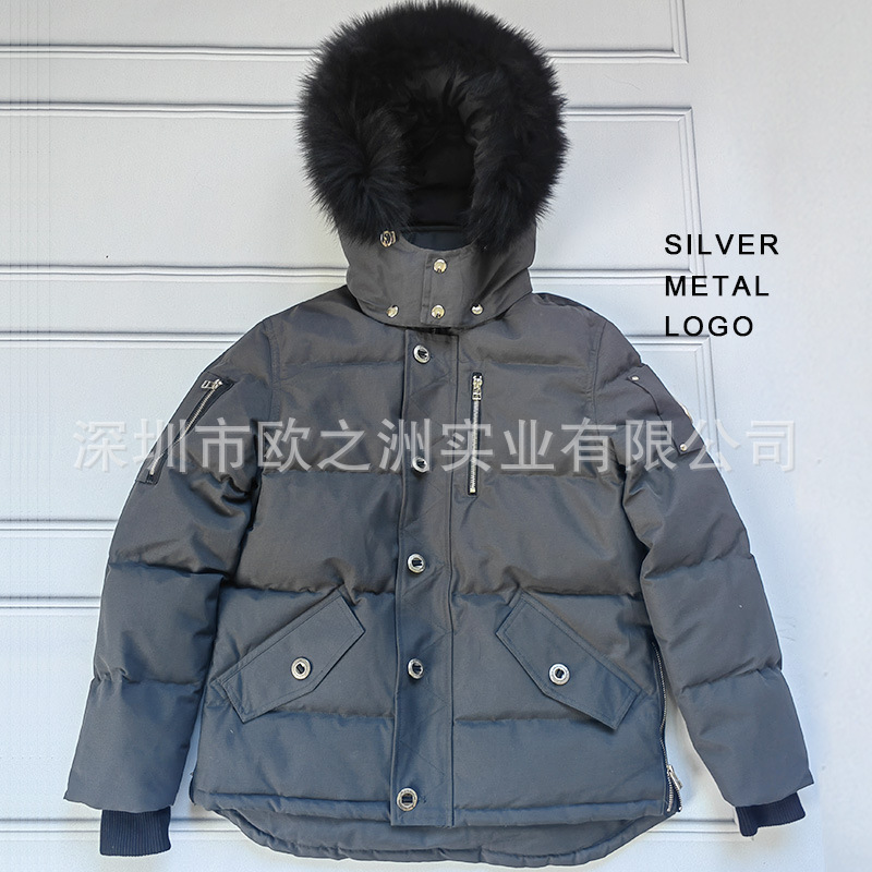 Palm Moose #06 Men Fox Fur Hooded 3Q Down Jacket-阿里巴巴