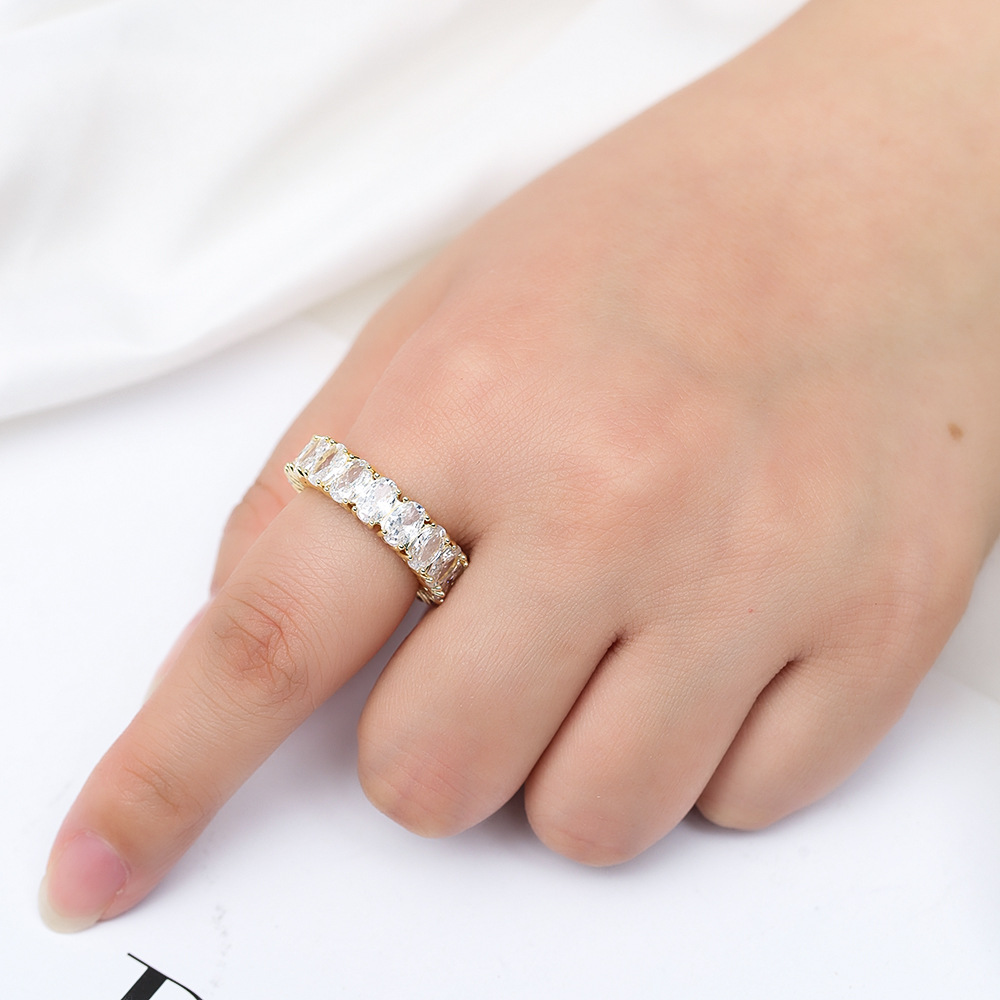 小众断口椭圆锆石开口戒指女气质百搭设计感ins韩版热卖简约首饰-阿里巴巴