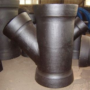 球墨铸铁管管件全承斜45°三通 DN100*80 DN150*100 DN300*200-阿里巴巴