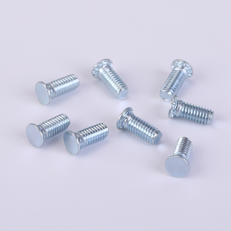 厂家免费拿样碳钢镀锌平圆头压铆螺钉FH-M6机箱机柜钣金铆接螺丝-阿里巴巴
