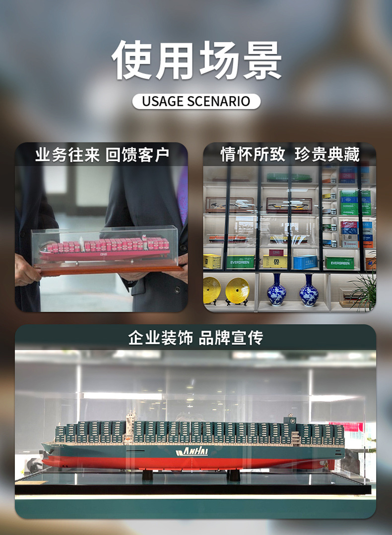 1：50彩风集卡模型企业logo礼品定制海艺坊集装箱卡车模型厂家-阿里巴巴