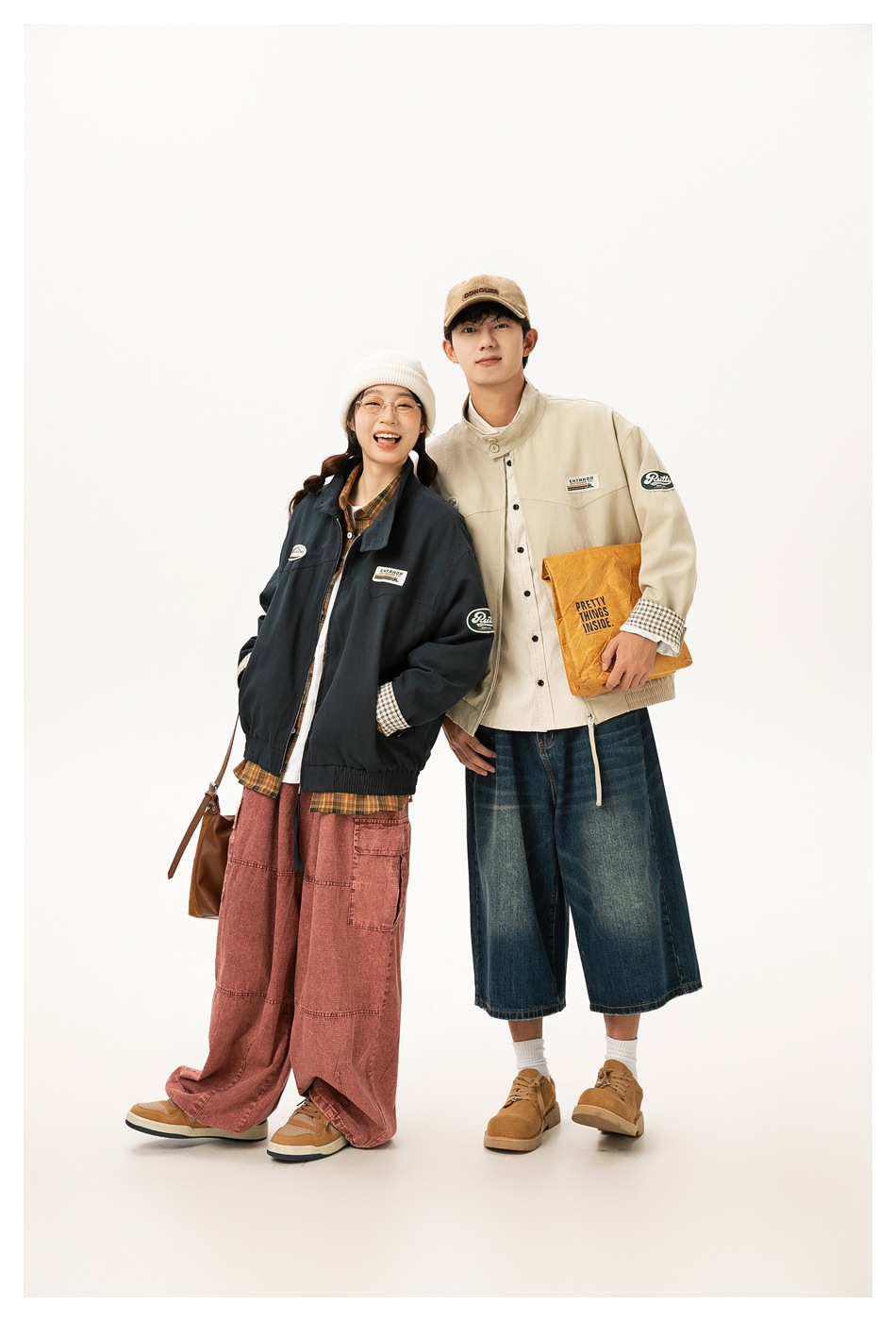 Orderliness日系复古徽章飞行夹克外套男女宽松痞帅立领上衣JK606-阿里巴巴