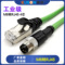 M8转RJ45 四芯M8连接器网线接头 倍福BECKHOFF ZK1090-3131-0002-阿里巴巴