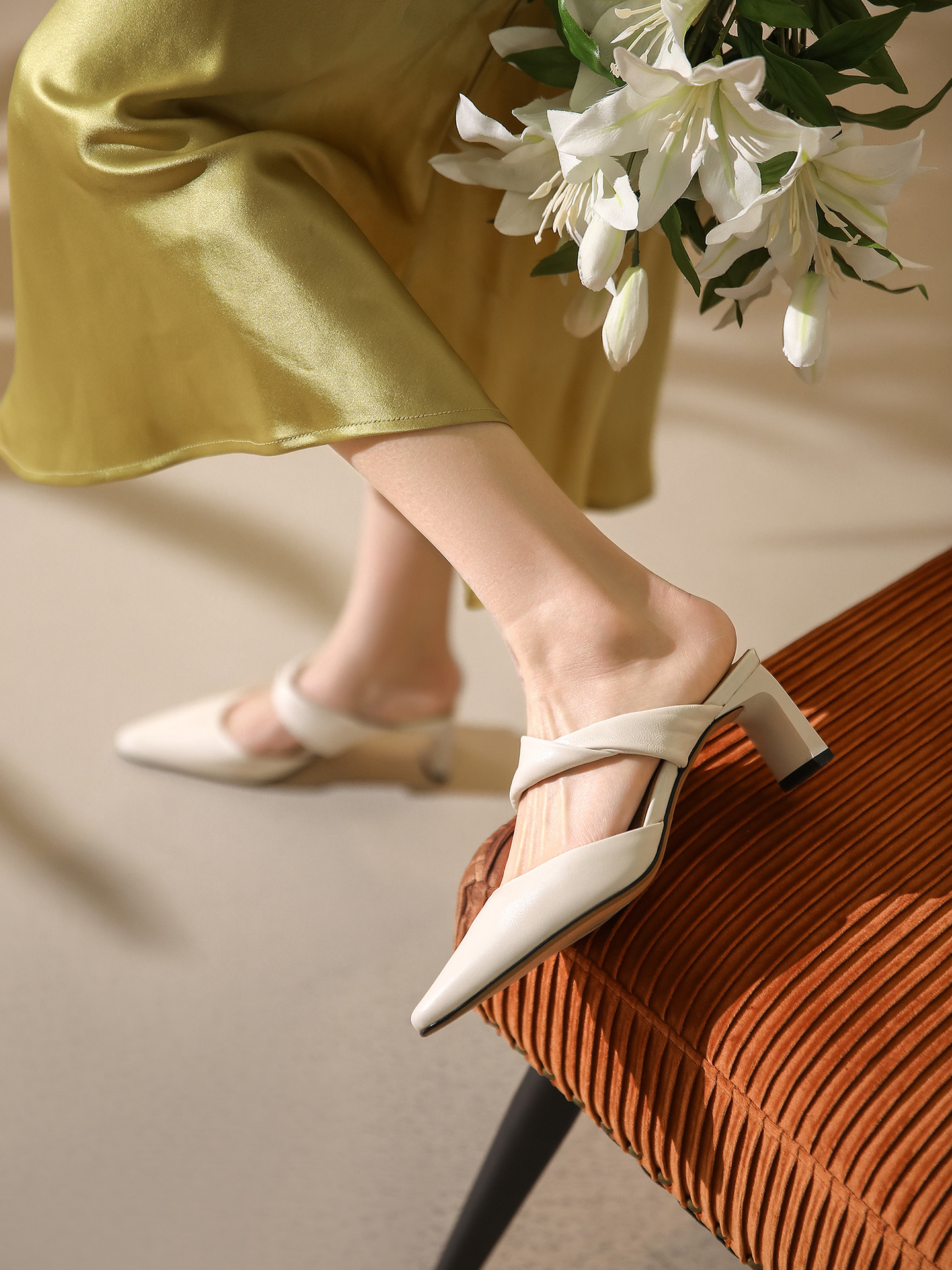 CHIKO Astrid Square Toe Chunky Heels Clogs/Mules Shoes