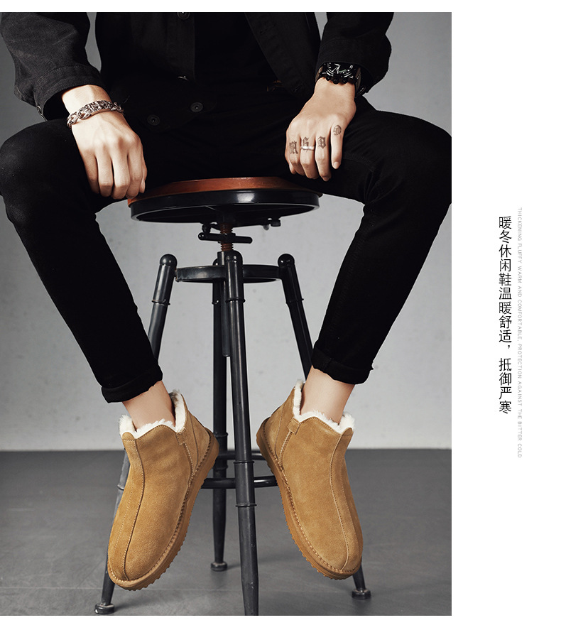 DK09冬季雪地靴棉鞋加绒保暖靴加棉男鞋潮鞋高帮户外-阿里巴巴