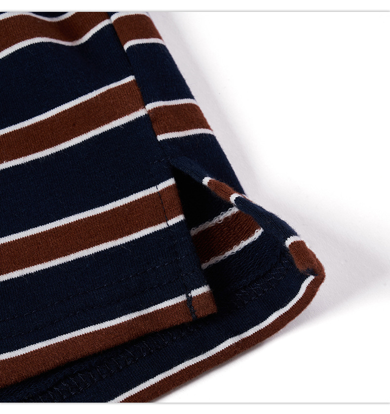 RFSD男装|重磅260G复古洗水条纹圆领短袖美式街头宽松潮牌T恤男-阿里巴巴