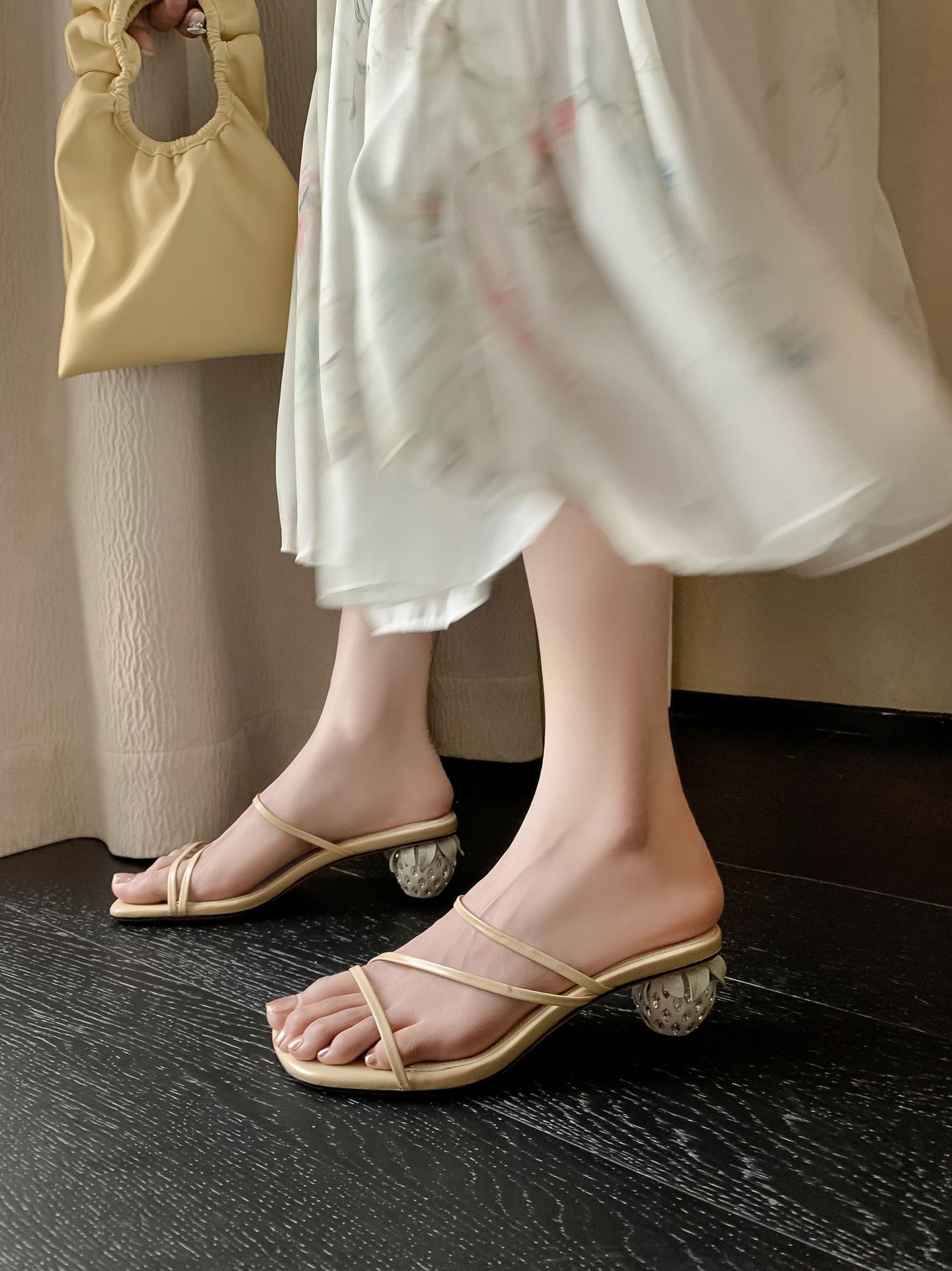 CHIKO Jayda Open Toe Block Heels Slides Sandals