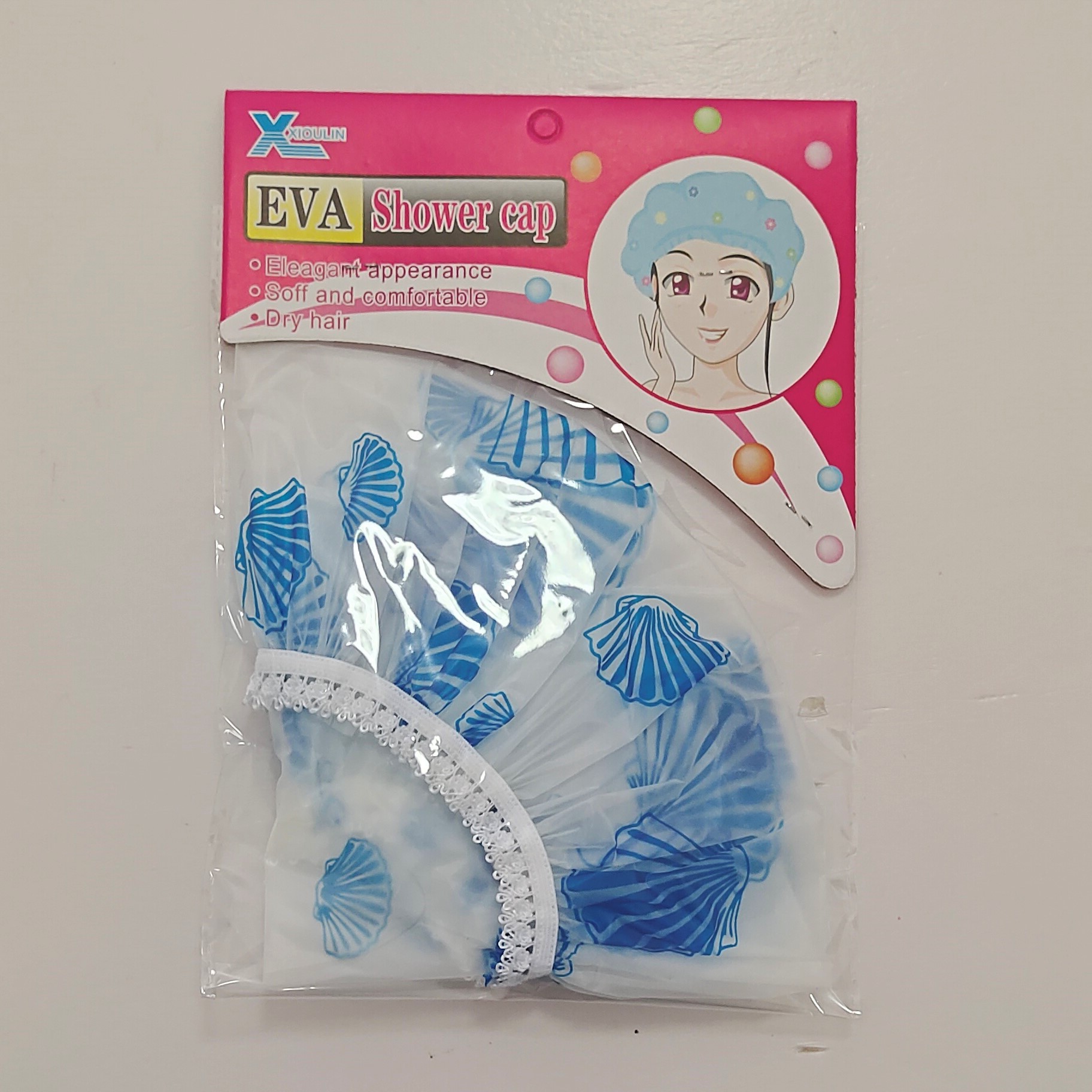 印花环保的PEVA成人花边浴帽防水沐浴化妆帽防油防尘加大加厚头套-阿里巴巴