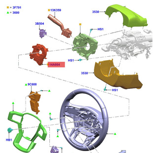 1332387 4M5T14A664AC 1763646 4M5T14A664AB 适用福特经典福克斯-阿里巴巴