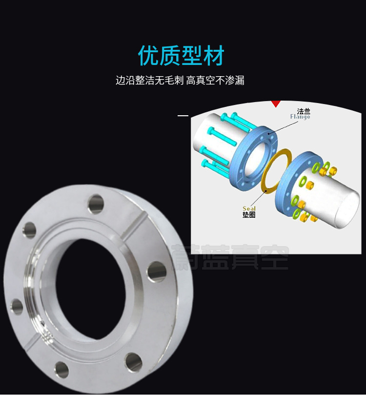CF內焊法兰 CF16 /25/35/50/CF63/80/CF100 超高真空刀口法兰-阿里巴巴