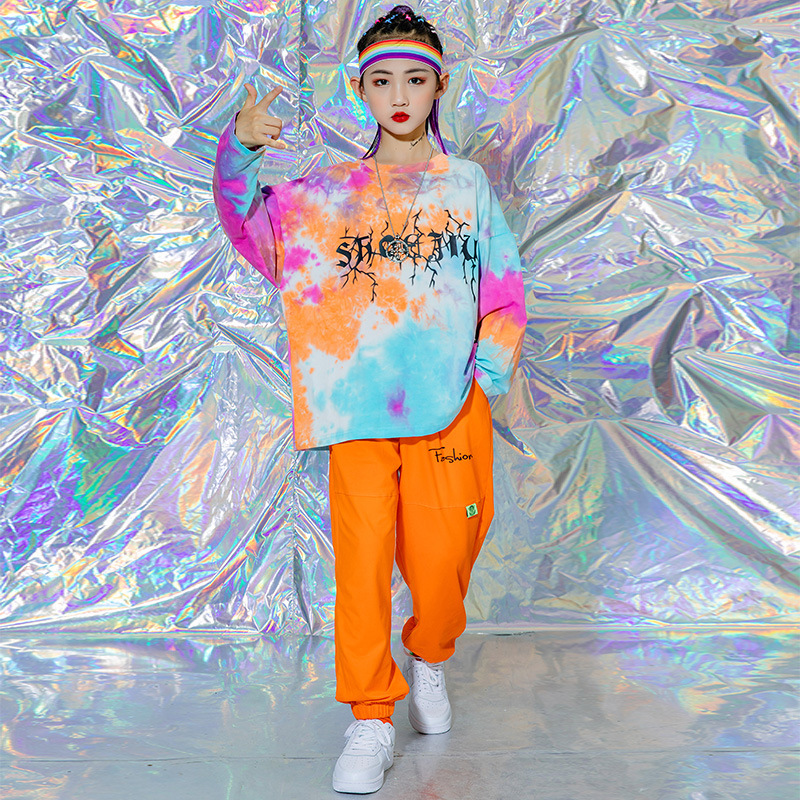 Children dance Rapper singer jazz dance costumes for girls boys Hip hip ...