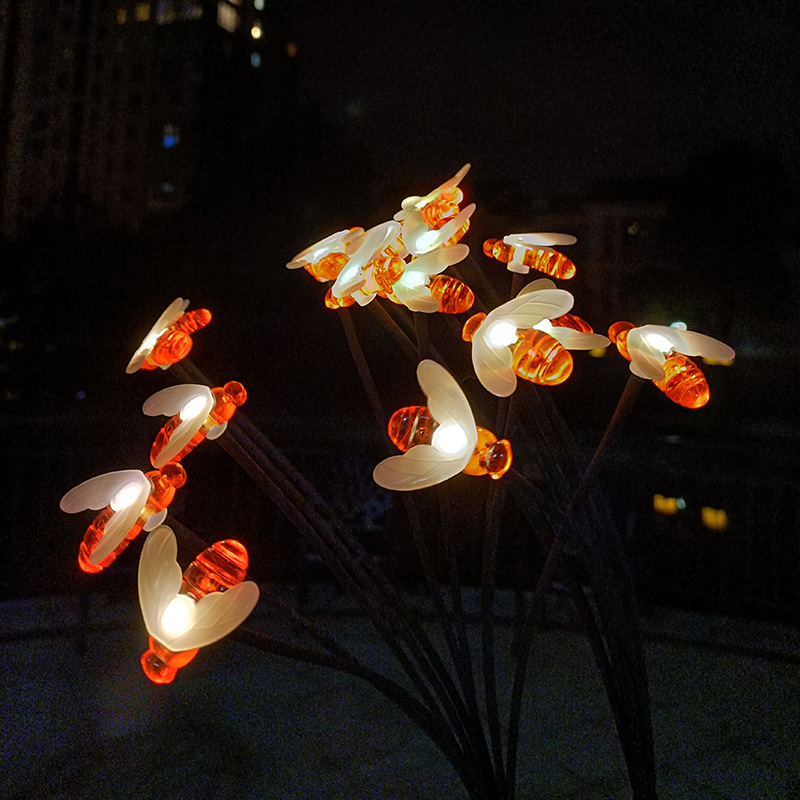户外防水灯太阳能蜜蜂灯动物摇曳萤火虫装饰灯氛围灯摇摆草坪灯-阿里巴巴
