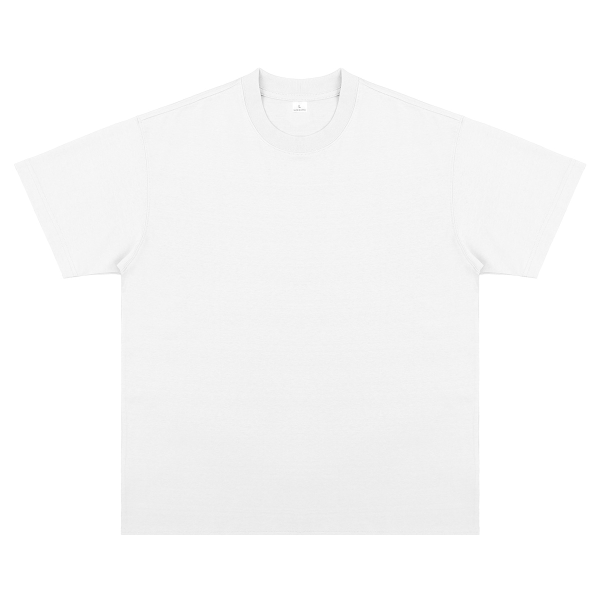 280g重磅复古水洗做旧t恤纯棉宽松男士高街潮牌纯色短袖圆领上衣-阿里巴巴