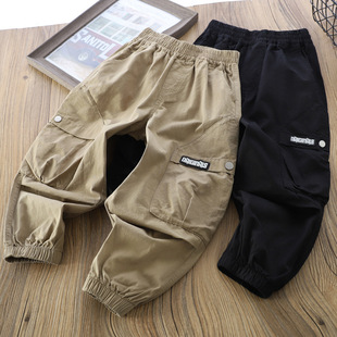 一件代发 MIEVE DUCK 2024中大童秋季新款水洗棉梭织工装裤-阿里巴巴