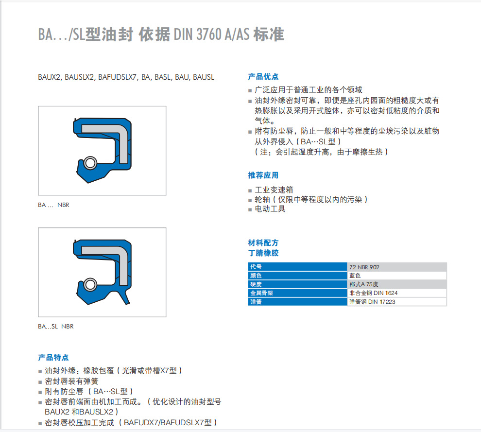 BAU3SLX2 60-110-12/7 30-62-7 A CFW 1 德国进口骨架油封-阿里巴巴