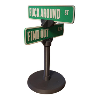 F Around Find Out Street Sign Desk Decoration 街道标志办公桌-阿里巴巴