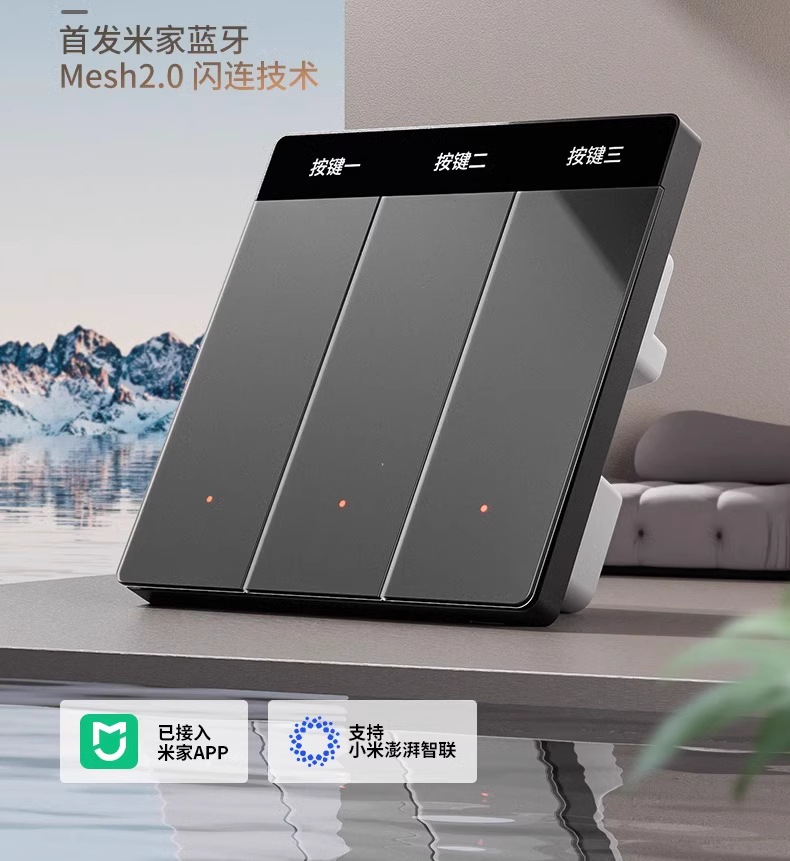平头熊X1pro智能开关AG玻璃新款蓝牙mesh2.0超薄屏显米加APP-阿里巴巴