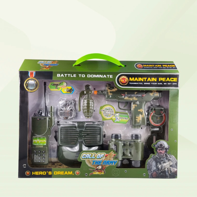 Troops dynamic military toys suit telescope intercom whistle kettle ...