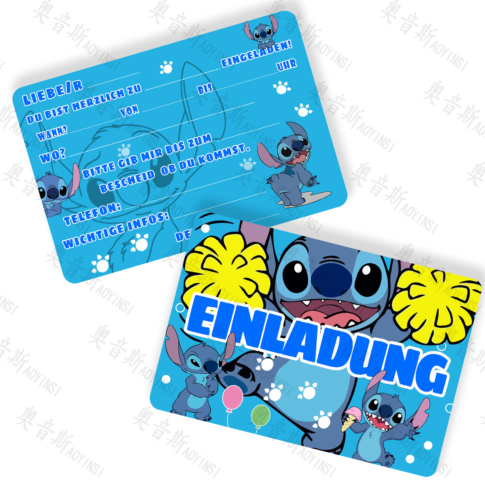 German invitation card stitch little coolomi Spider-Man letter German ...