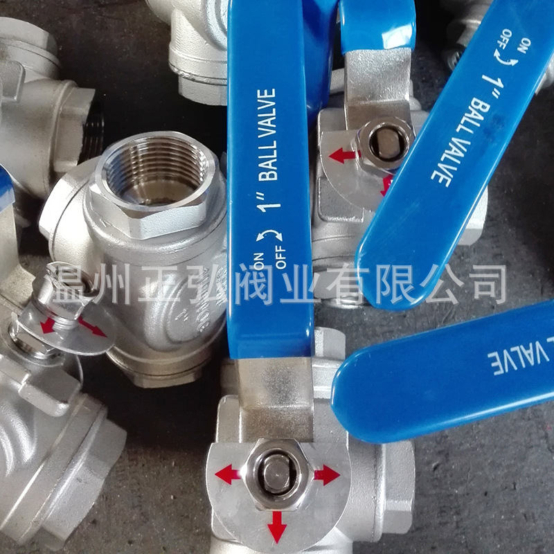 Q14F-16P/Q15F-16P不锈钢三球阀 DN25内丝三通阀L/T型 手动三通阀-阿里巴巴