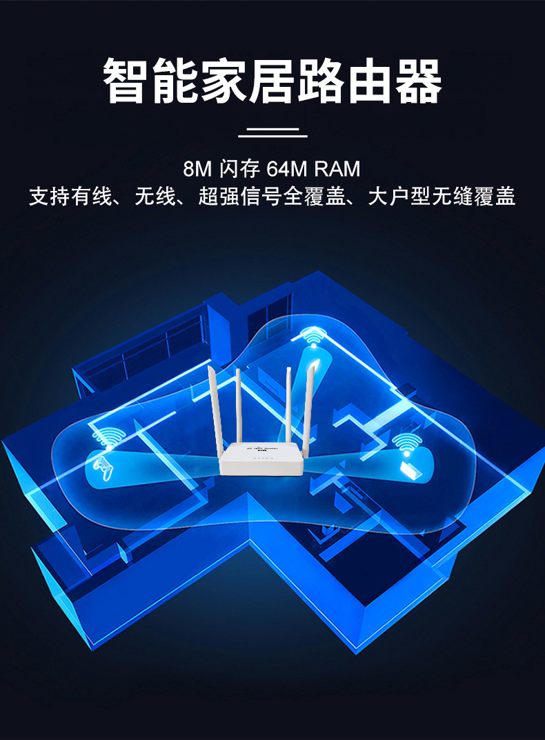 商用4g插卡路由器300兆高速智能MT7620N方案看门狗无线路由器厂家-阿里巴巴