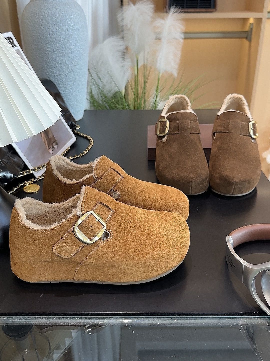 高级感厚底加绒厚底棉鞋女2025秋冬季新款小众百搭舒适勃肯棉鞋女-阿里巴巴