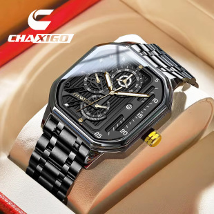 CHAXIGO新款跨境方形男士手表外贸时尚瑞士腕表防水石英手表男-阿里巴巴
