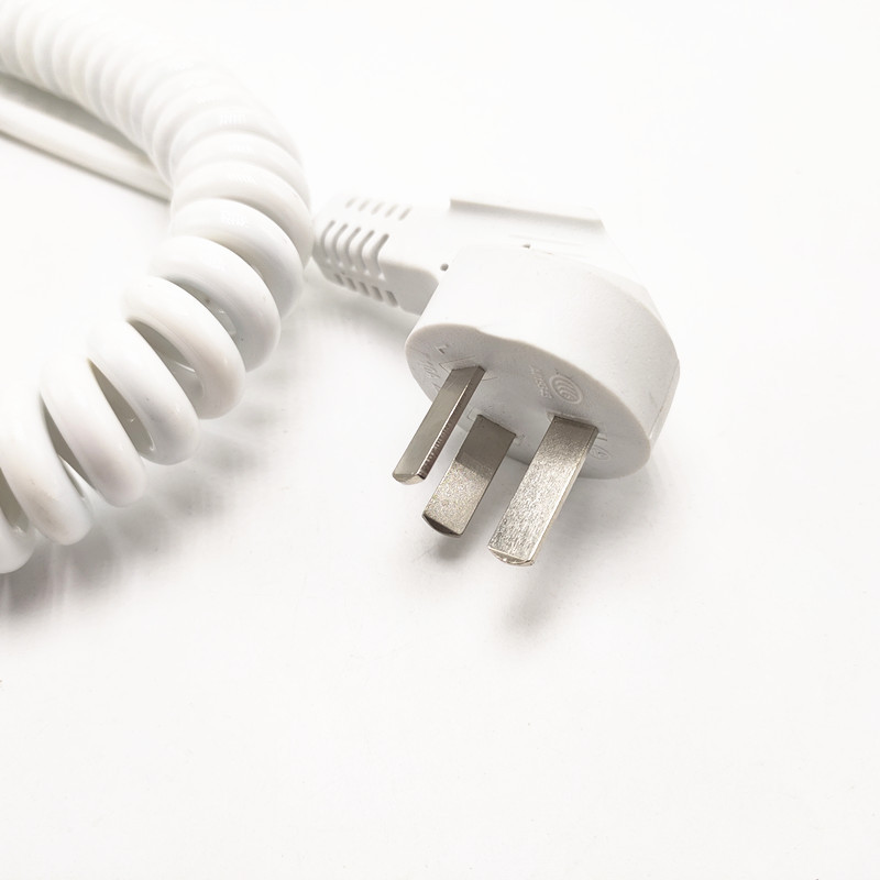 国标品字尾AC弹簧线三插电源线0.75平方1.5米 国标梅花尾插头线-阿里巴巴