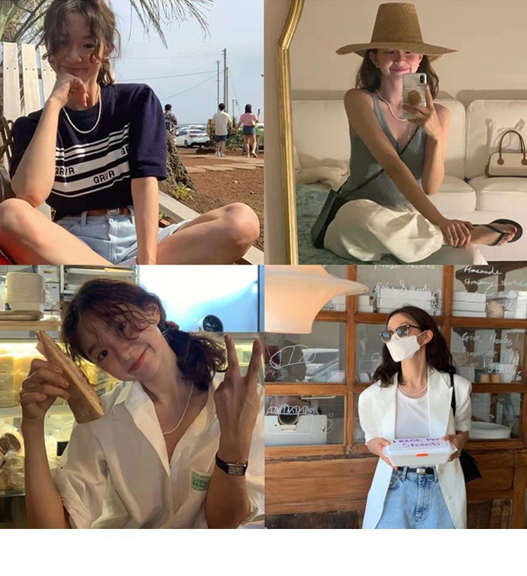 赛伊娜新款正圆强光正圆珍珠项链女ins时尚博主fever同款s925纯银-阿里巴巴